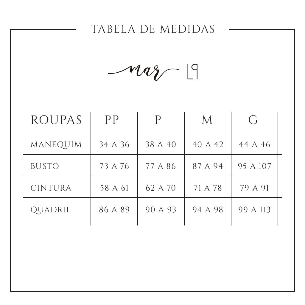Guia de Tamanhos – Mar LP